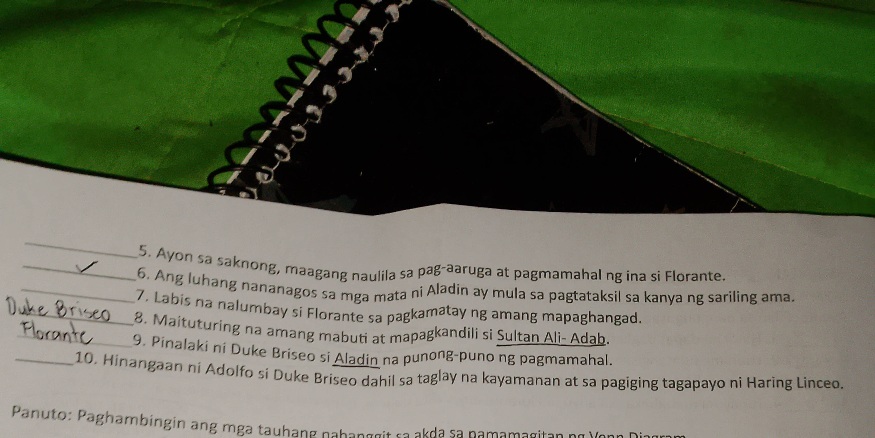 5. Ayon sa saknong, maagang naulila sa | StudyX