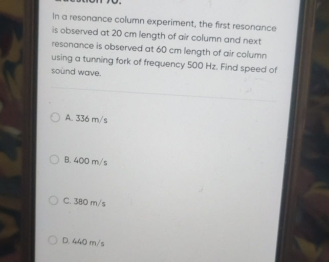 In a resonance column experiment, the first | StudyX
