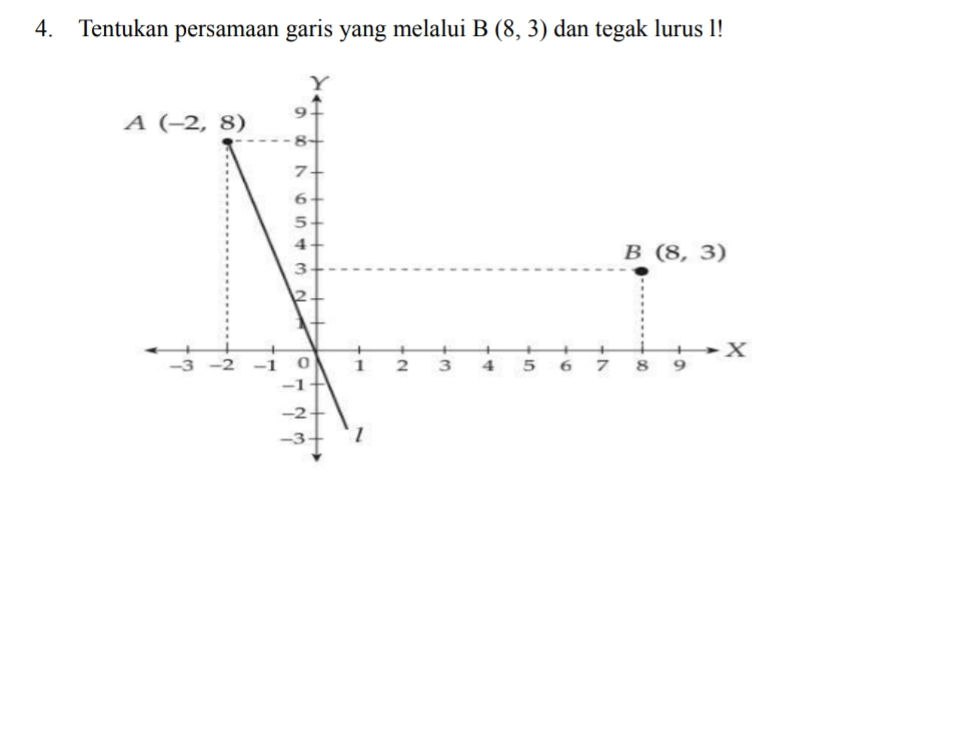 4. Tentukan persamaan garis yang melalui B | StudyX