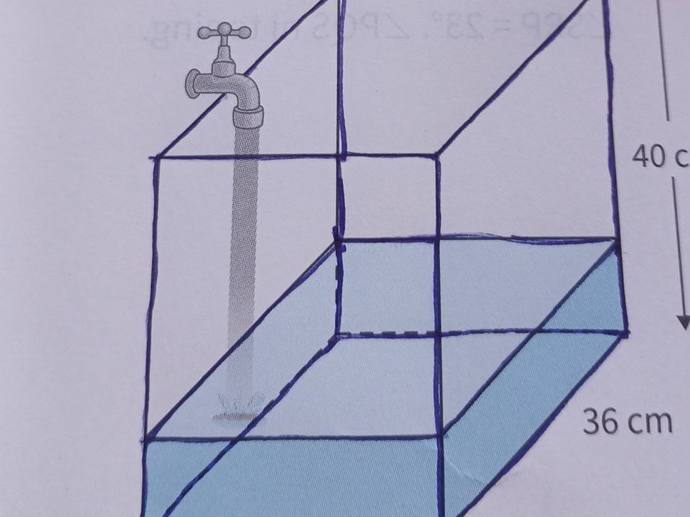 The image shows a water tank with a faucet | StudyX