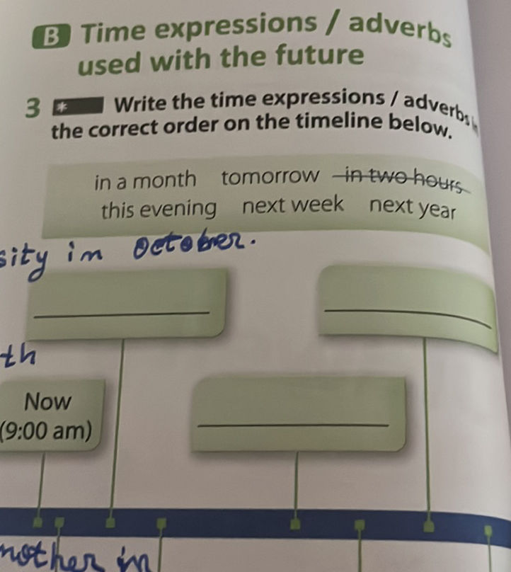Write the time expressions / adverbs in the | StudyX