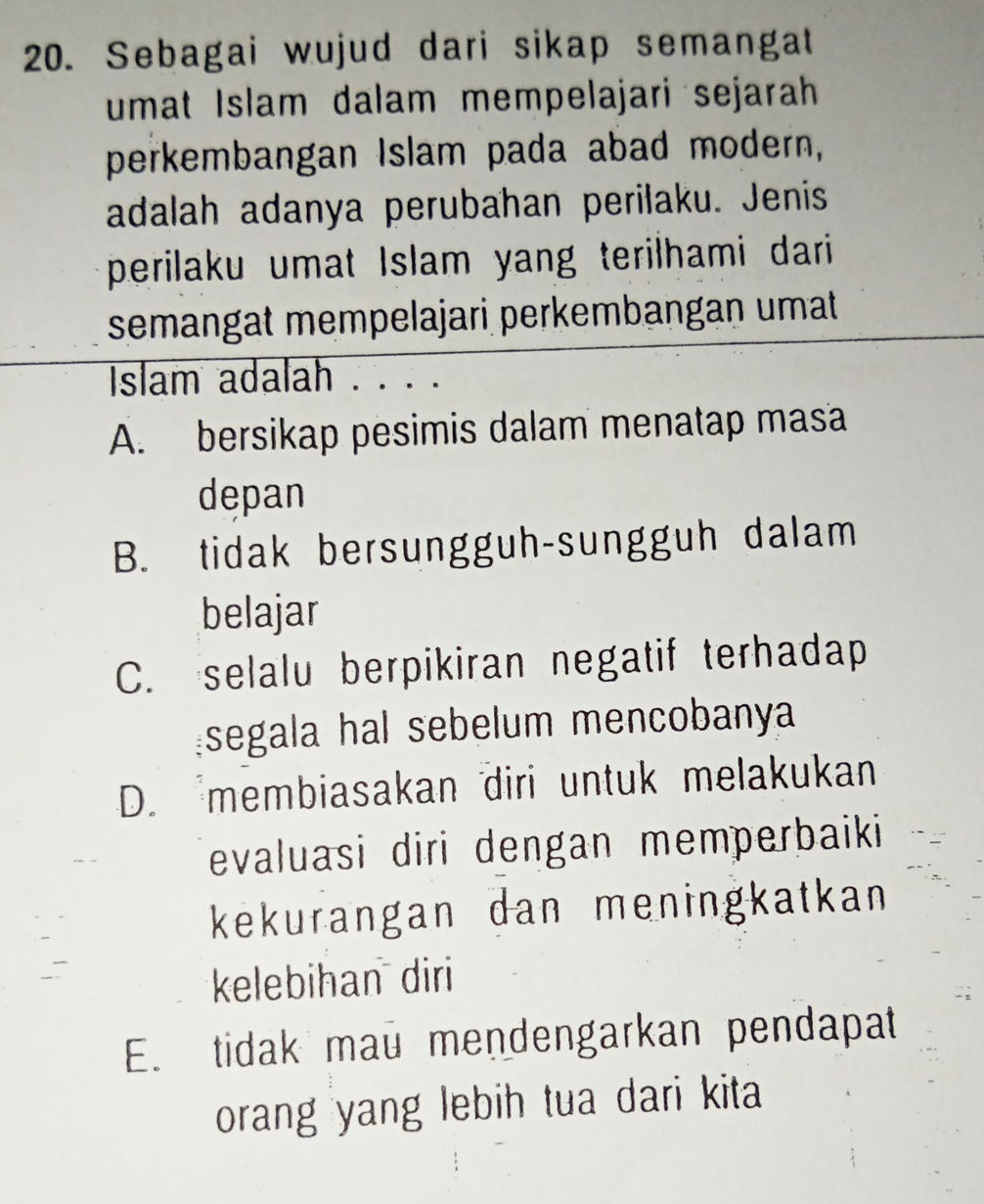 20. Sebagai wujud dari sikap semangat umat | StudyX
