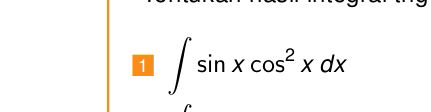 How to solve the integral of sin(x)cos^2(x) | StudyX