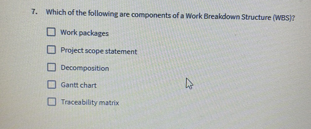 7. Which of the following are components of | StudyX