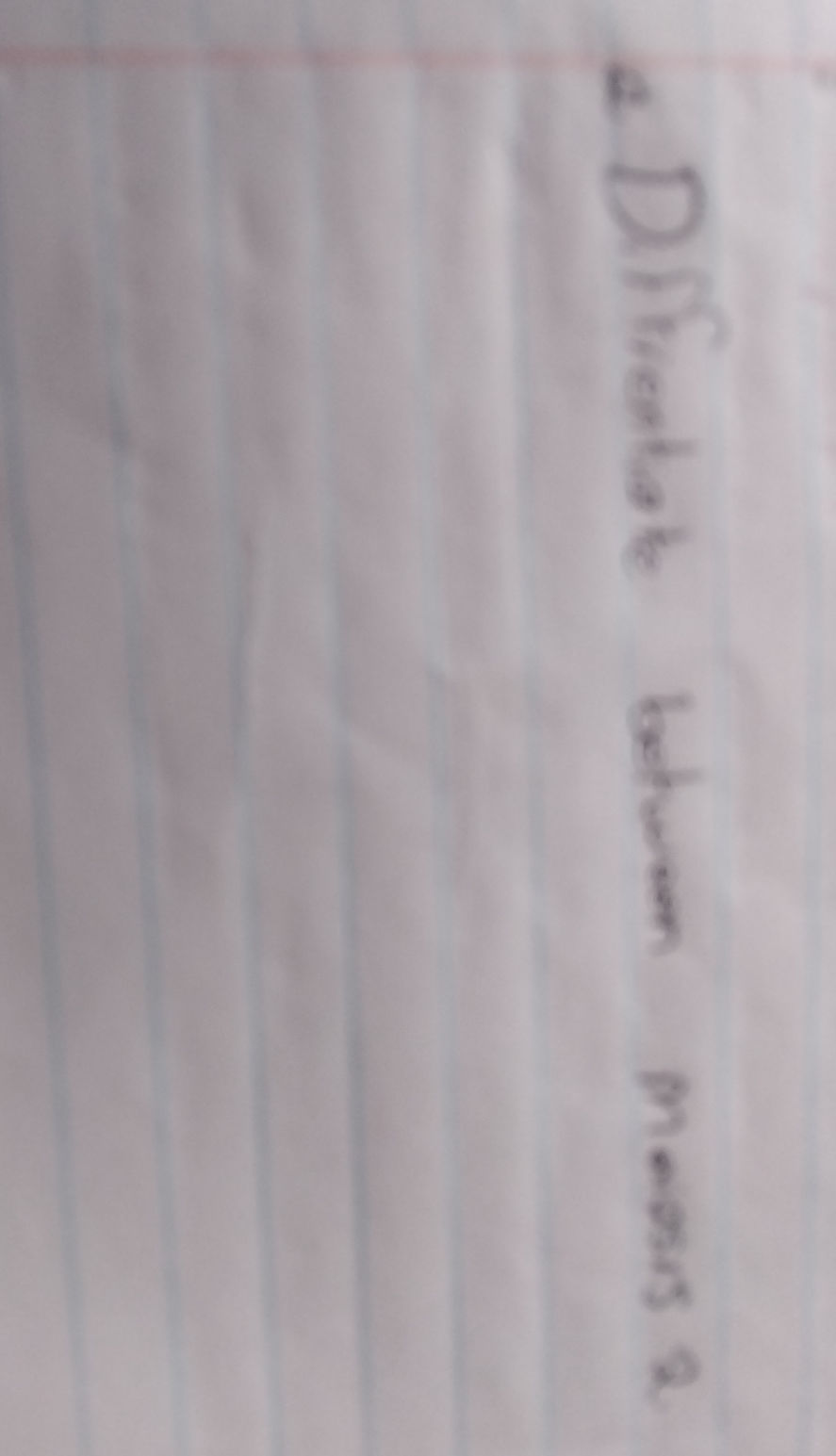 Differentiate between means | StudyX