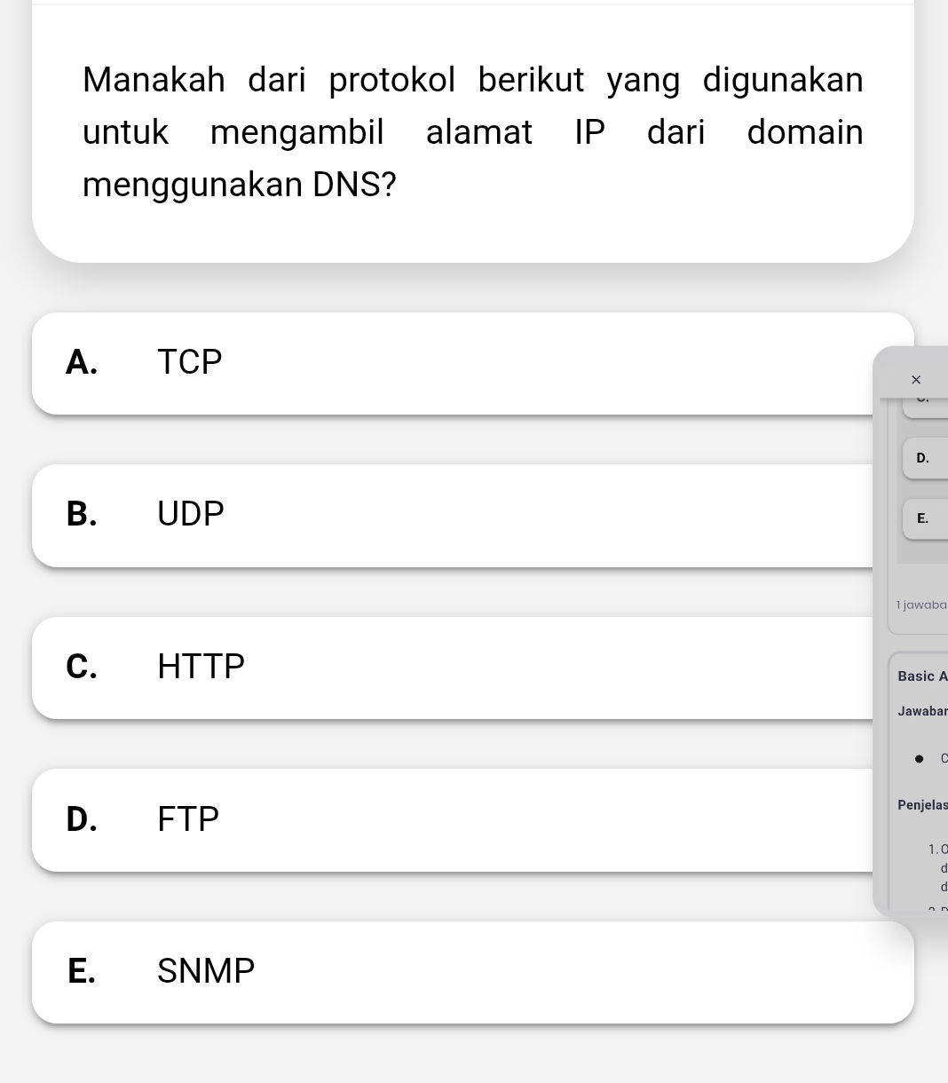 Manakah dari protokol berikut yang digunakan | StudyX