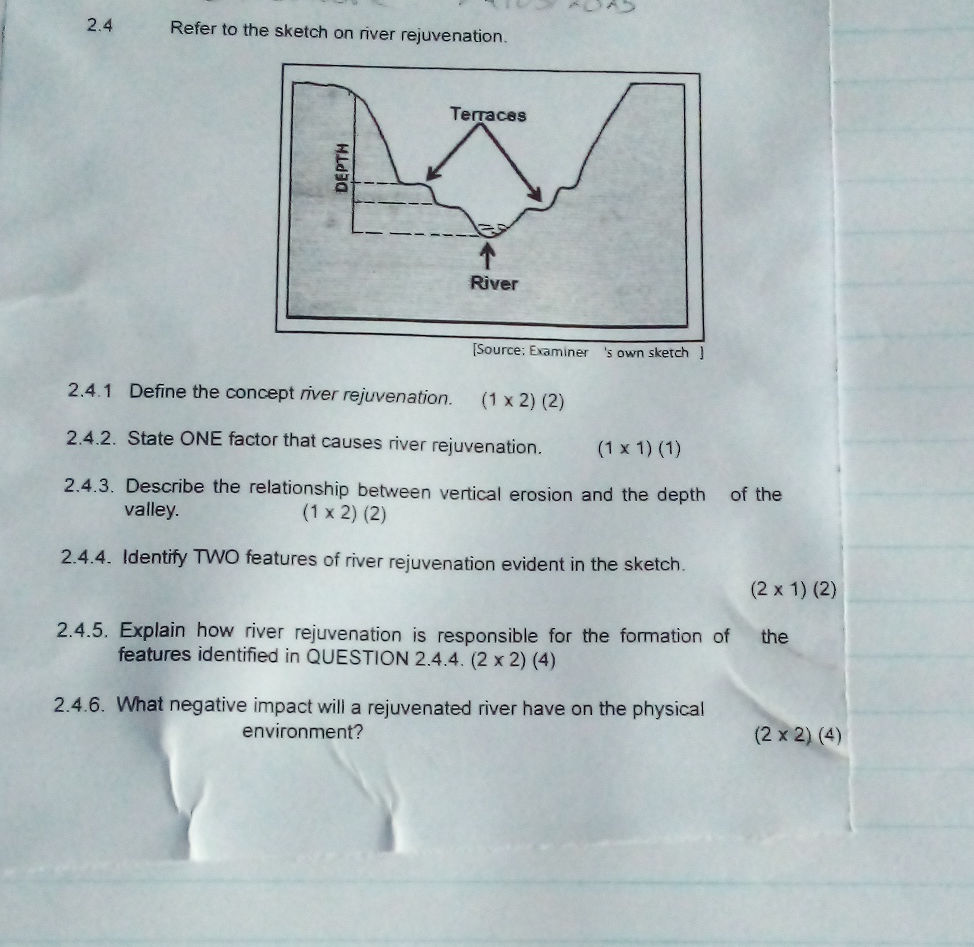 2.4 Refer to the sketch on river | StudyX