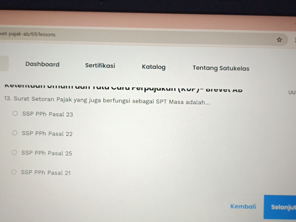 13. Surat Setoran Pajak yang juga berfungsi | StudyX