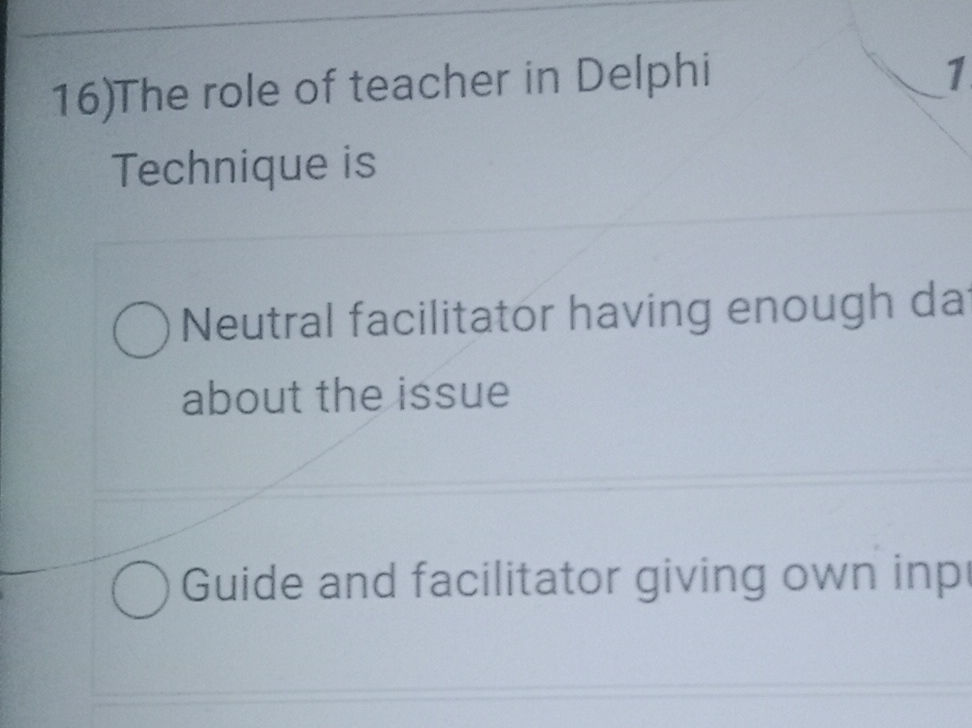 16)The role of teacher in Delphi Technique | StudyX