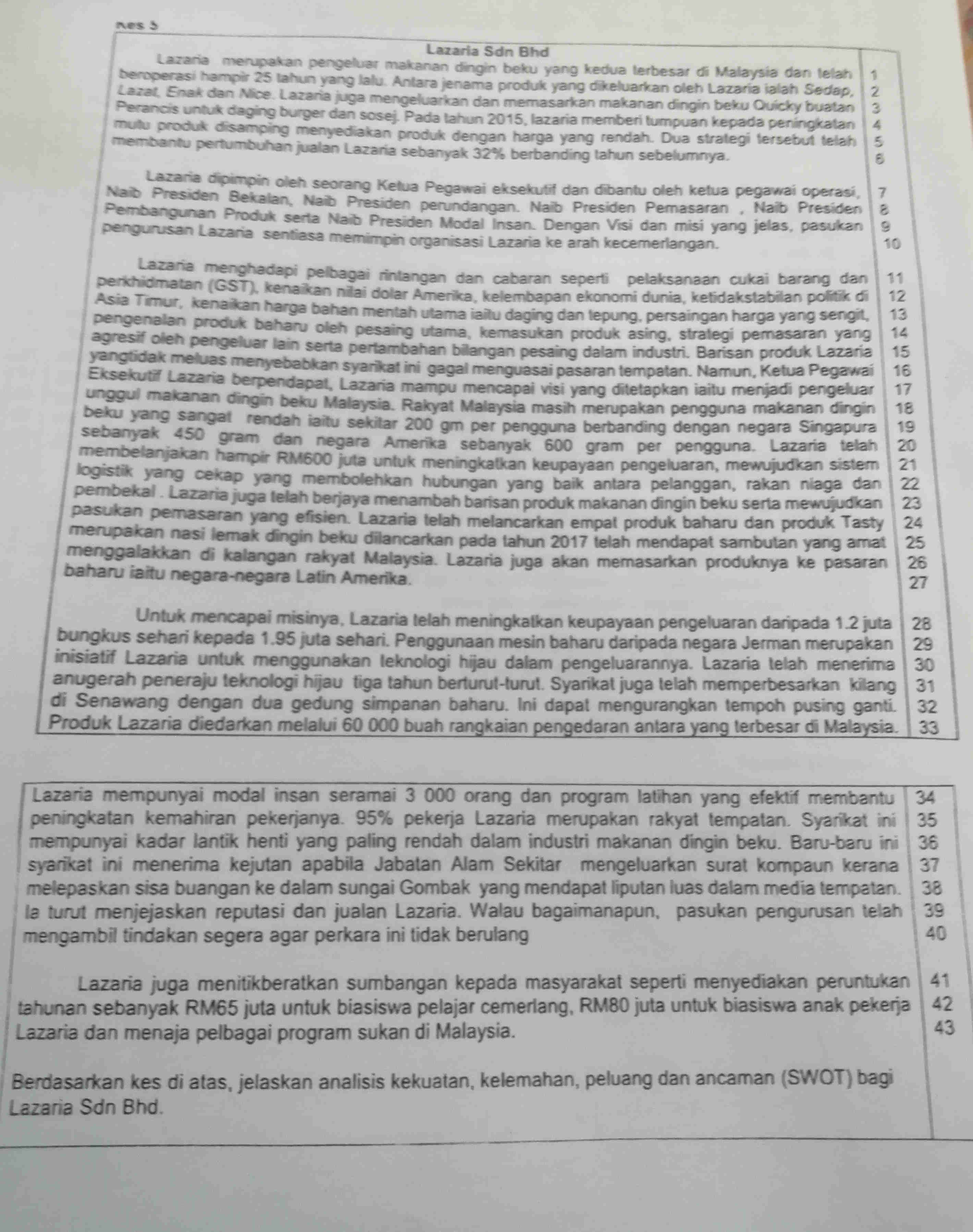 Berdasarkan kes di atas, jelaskan analisis | StudyX