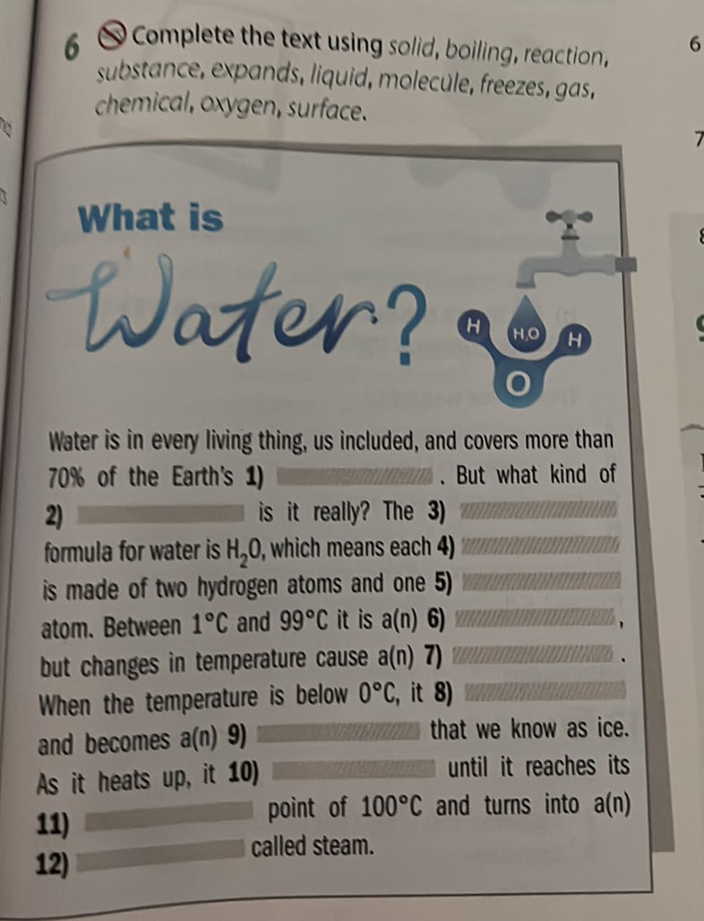 Complete the text using solid, boiling, | StudyX