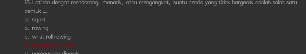 18. Latihan dengan mendorong, menarik, atau | StudyX