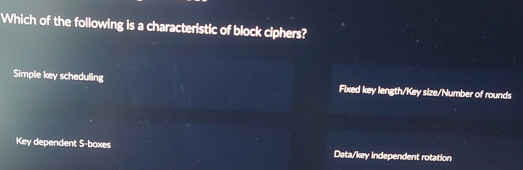 Which of the following is a characteristic | StudyX