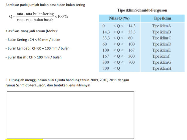 Berdasarkan pada jumlah bulan basah dan | StudyX
