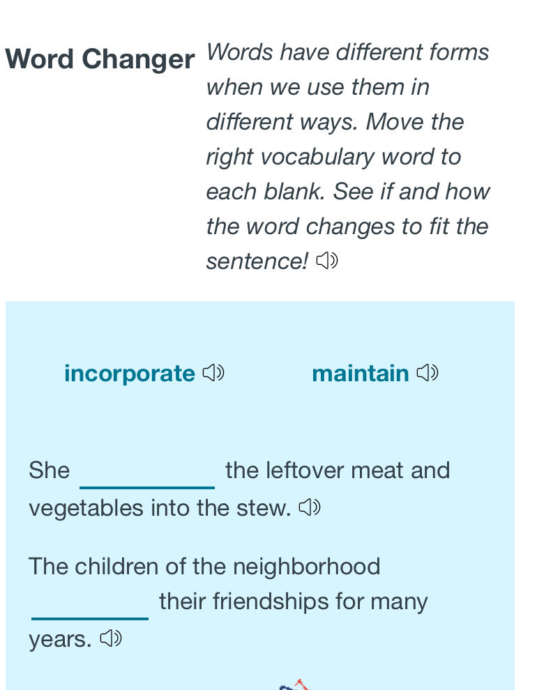 Words have different forms when we use them | StudyX