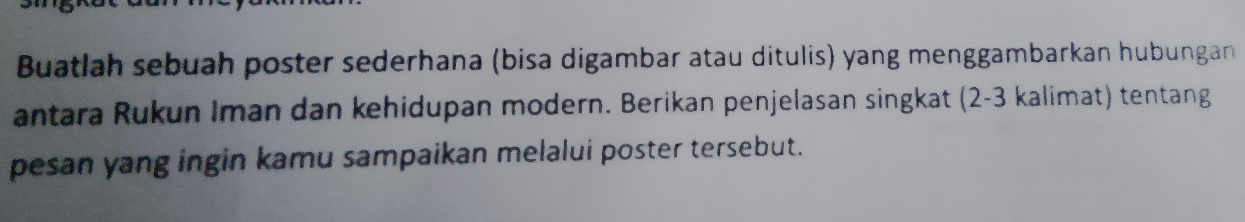 Buatlah sebuah poster sederhana (bisa | StudyX