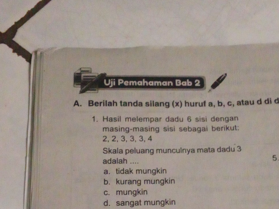 1. Hasil melempar dadu 6 sisi dengan | StudyX