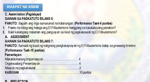 GAWAIN SA PAGKATUTO BILANG 6: PANUTO: | StudyX