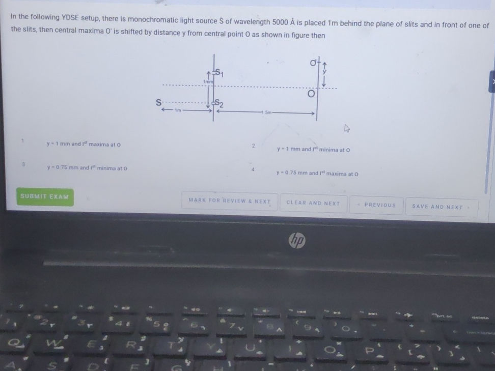 In the following YDSE setup, there is | StudyX