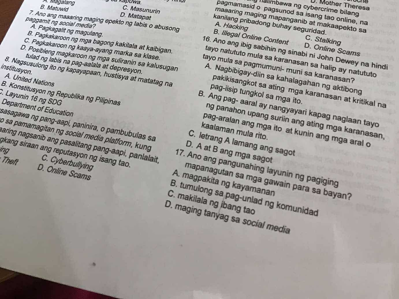 7. Ano ang maaaring maging epekto ng labis o | StudyX