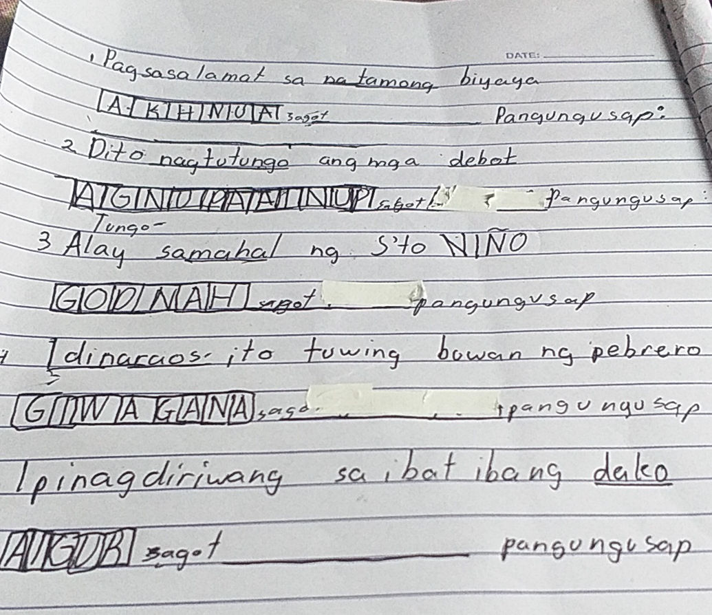 1. Pagsasalamat sa natamong biyaya | StudyX