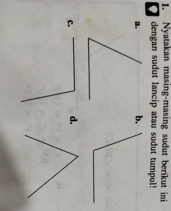 1. Nyatakan masing-masing sudut berikut ini | StudyX