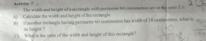 The width and height of a rectangle with | StudyX