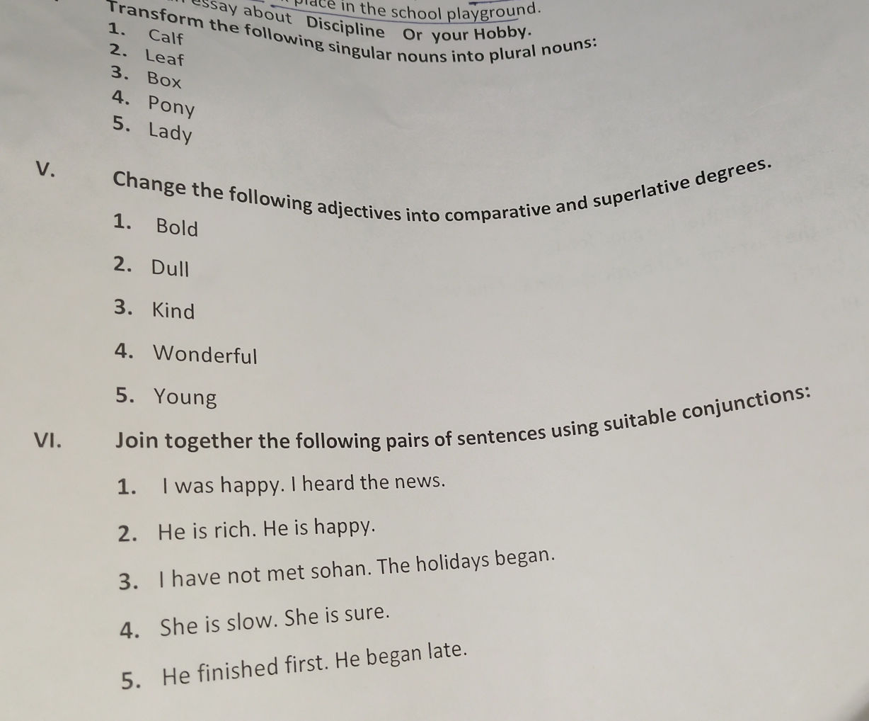 Transform the following singular nouns into | StudyX