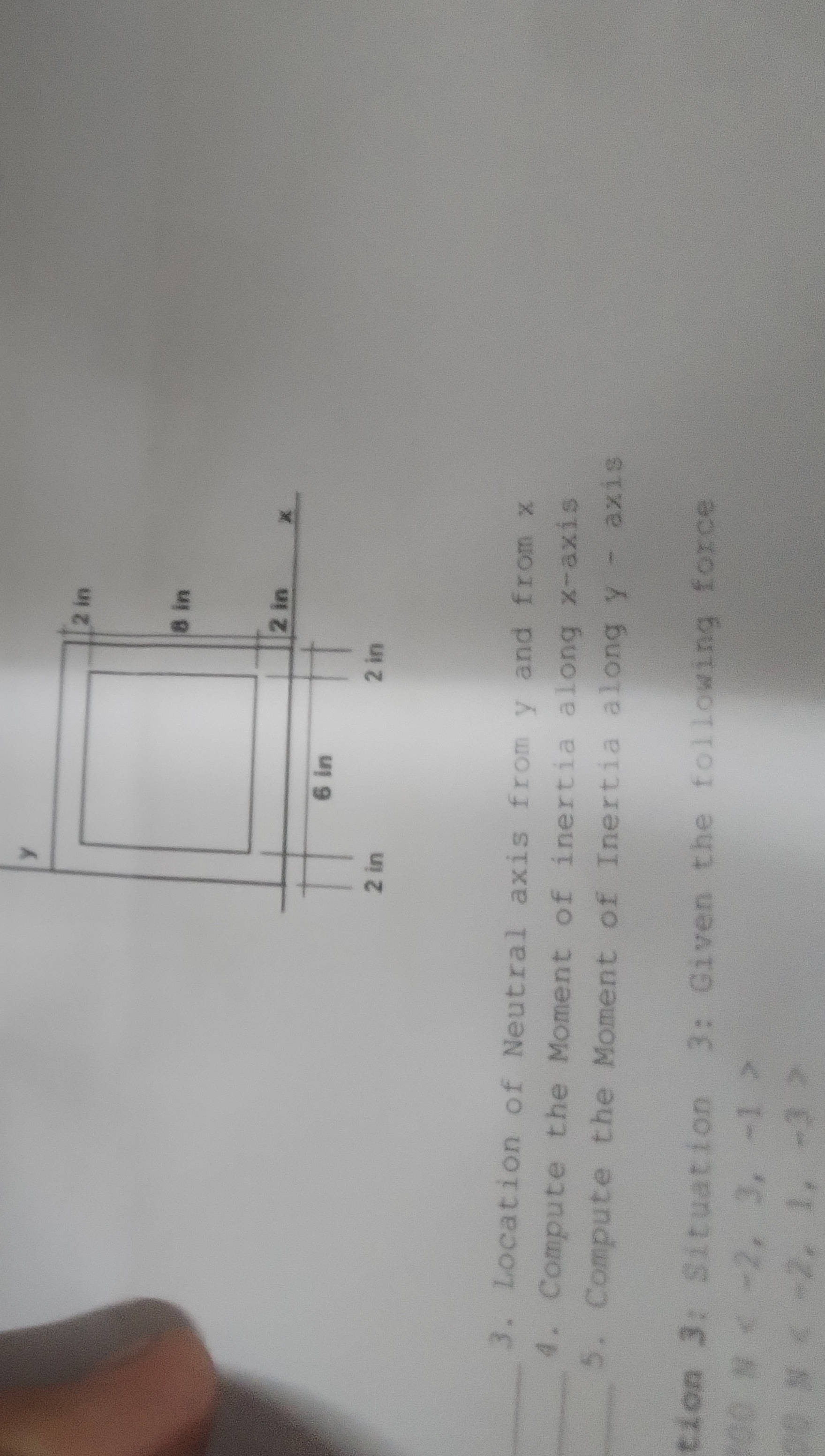 3. Location of Neutral axis from y and from | StudyX