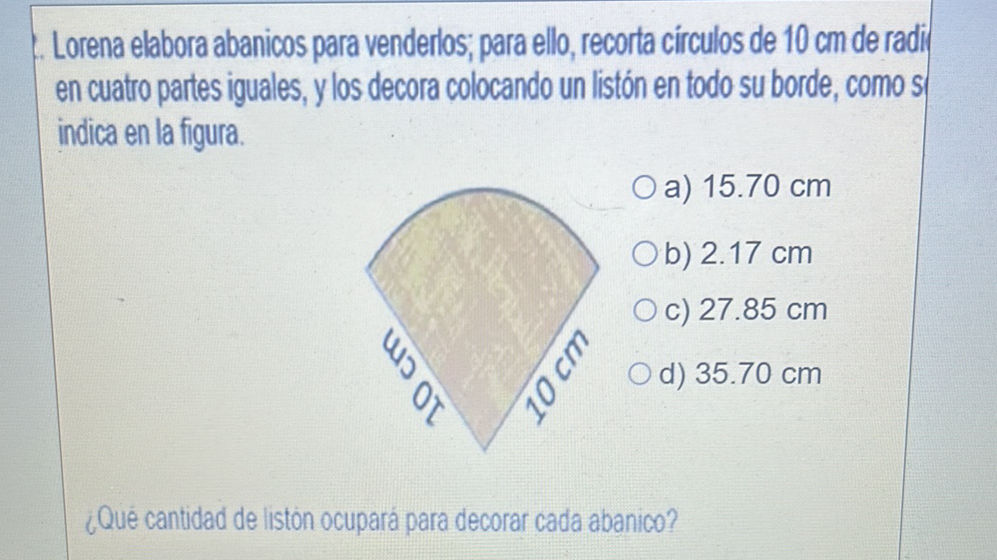 Lorena elabora abanicos para venderlos; para | StudyX