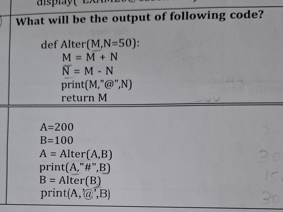 What will be the output of following code? | StudyX