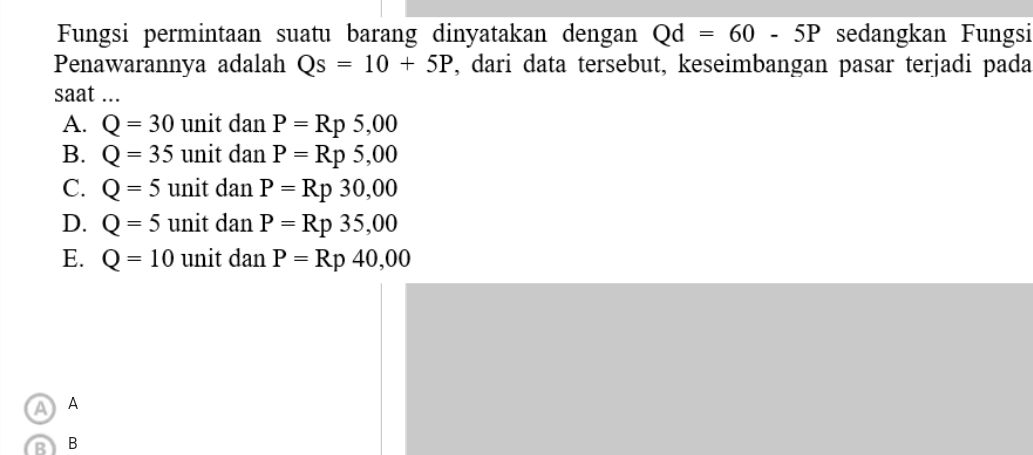 Fungsi permintaan suatu barang dinyatakan | StudyX