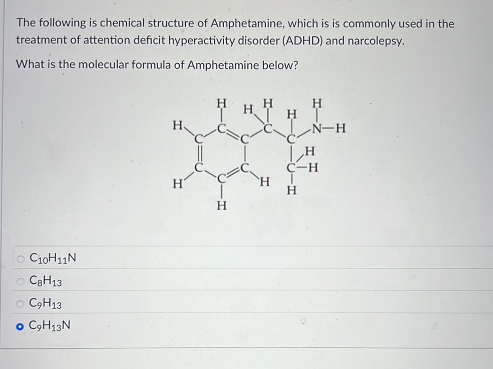 The following is chemical structure of | StudyX