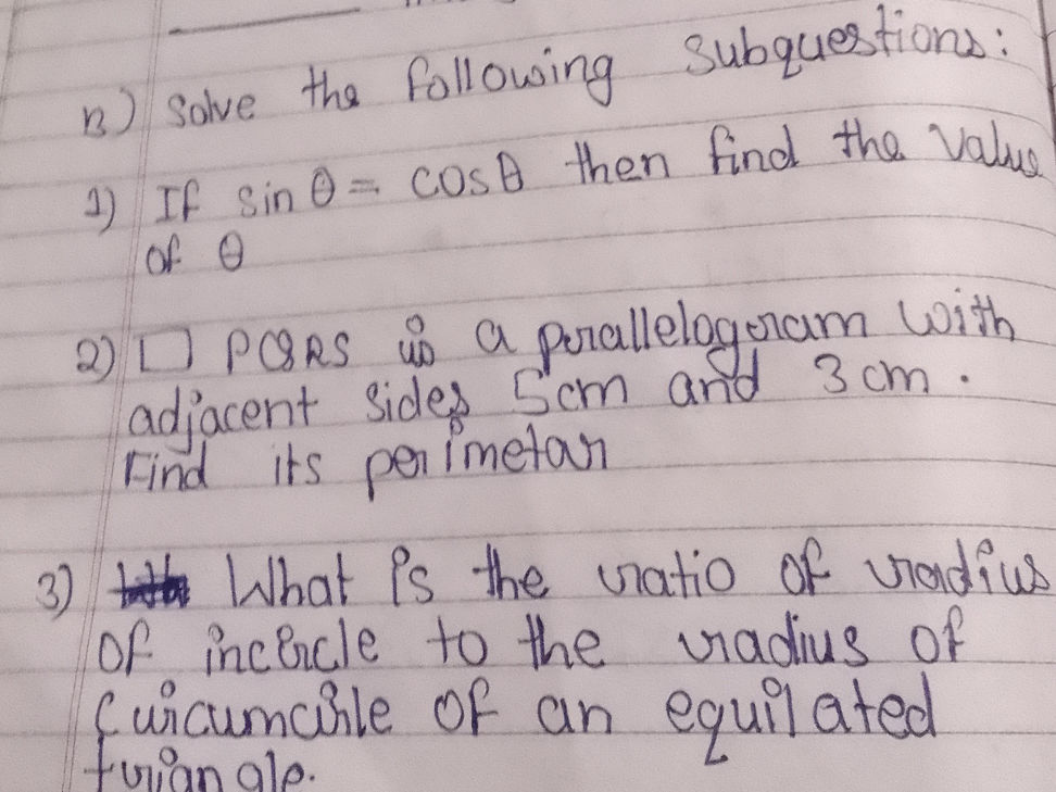 B) Solve the following subquestions: 1) If | StudyX