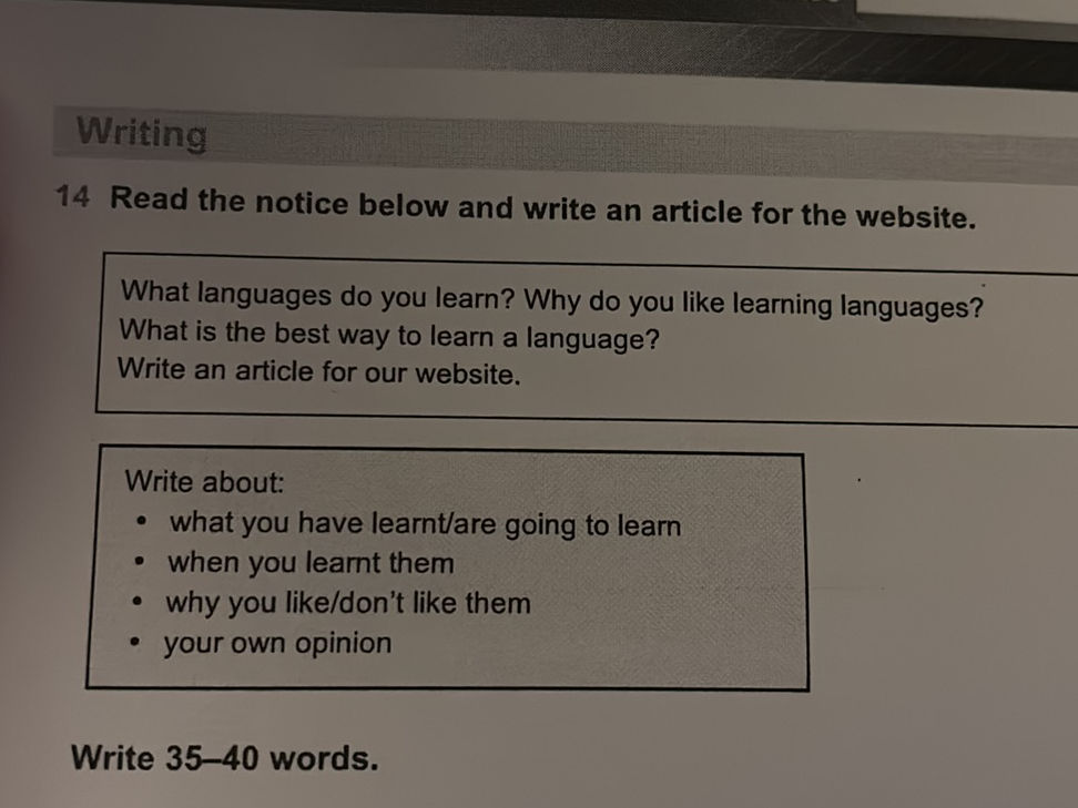 14 Read the notice below and write an | StudyX
