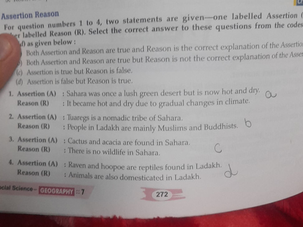 For question numbers 1 to 4, two statements | StudyX