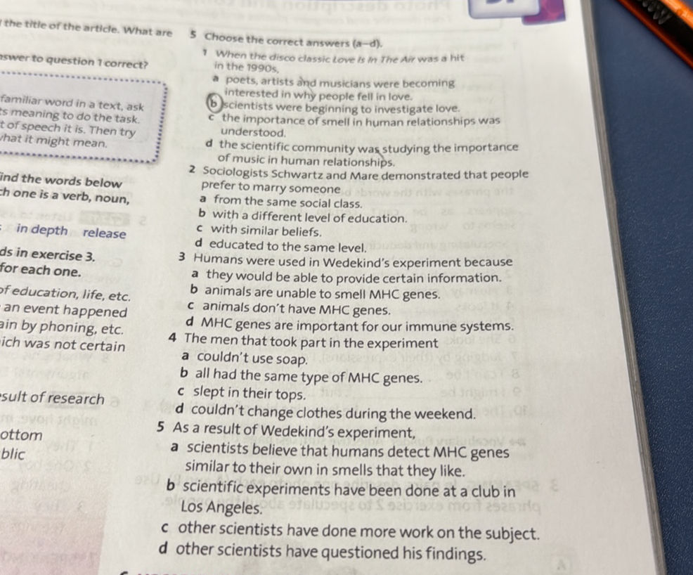 5 Choose the correct answers (a-d). 1 When | StudyX