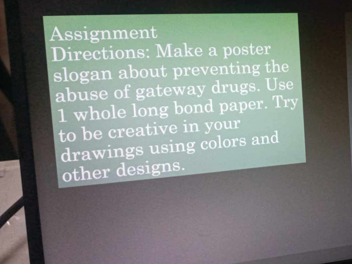 Assignment Directions: Make a poster slogan | StudyX