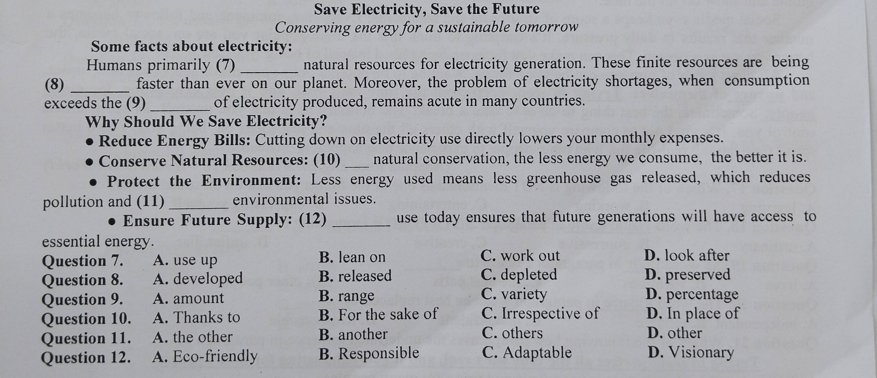 Some facts about electricity: Humans | StudyX