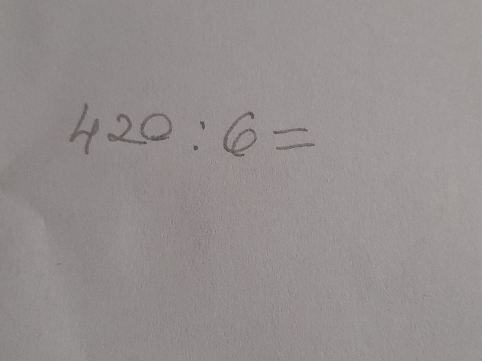 Dividing 420 by 6 | StudyX