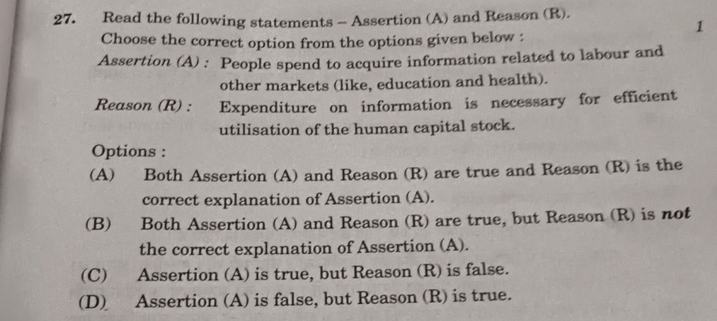 27. Read the following statements - | StudyX