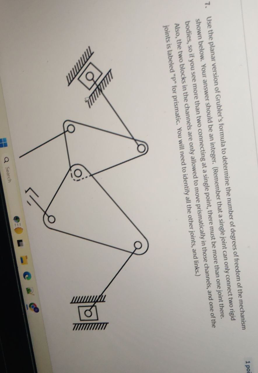 7. Use the planar version of Grubler's | StudyX
