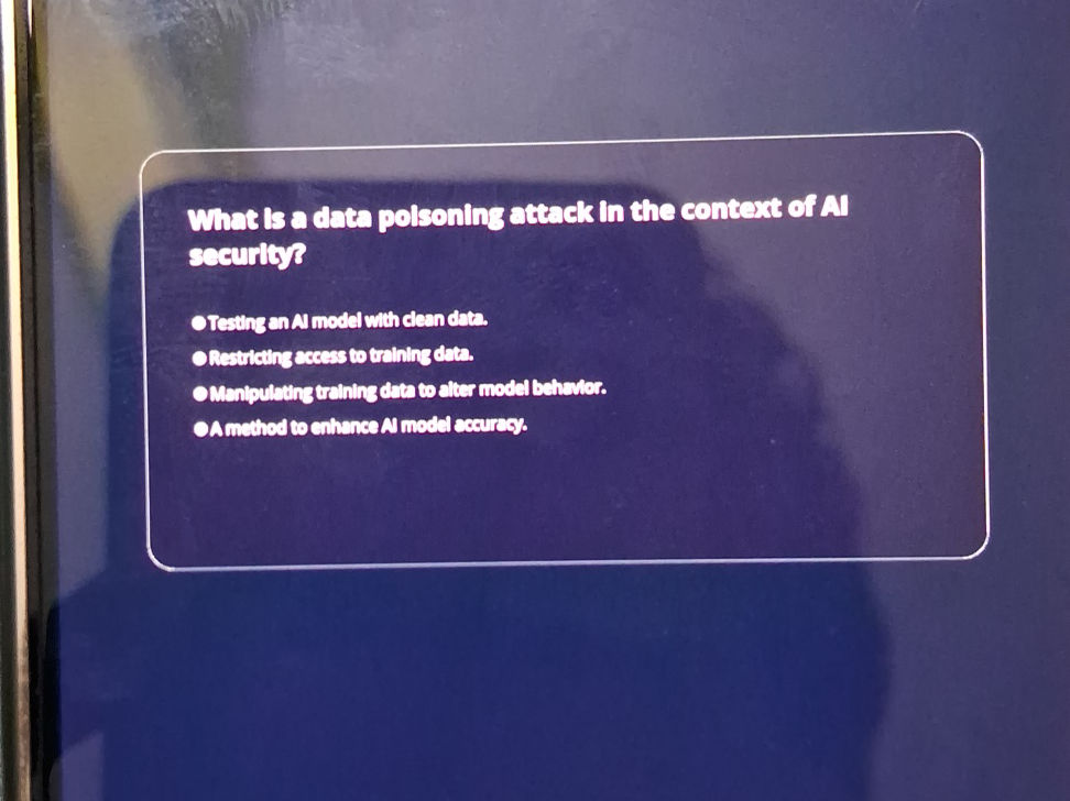 What is a data poisoning attack in the | StudyX