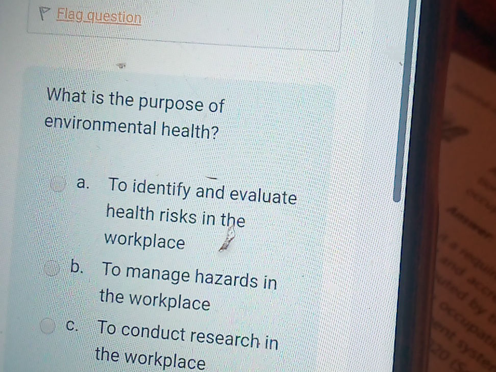 What is the purpose of environmental health? | StudyX