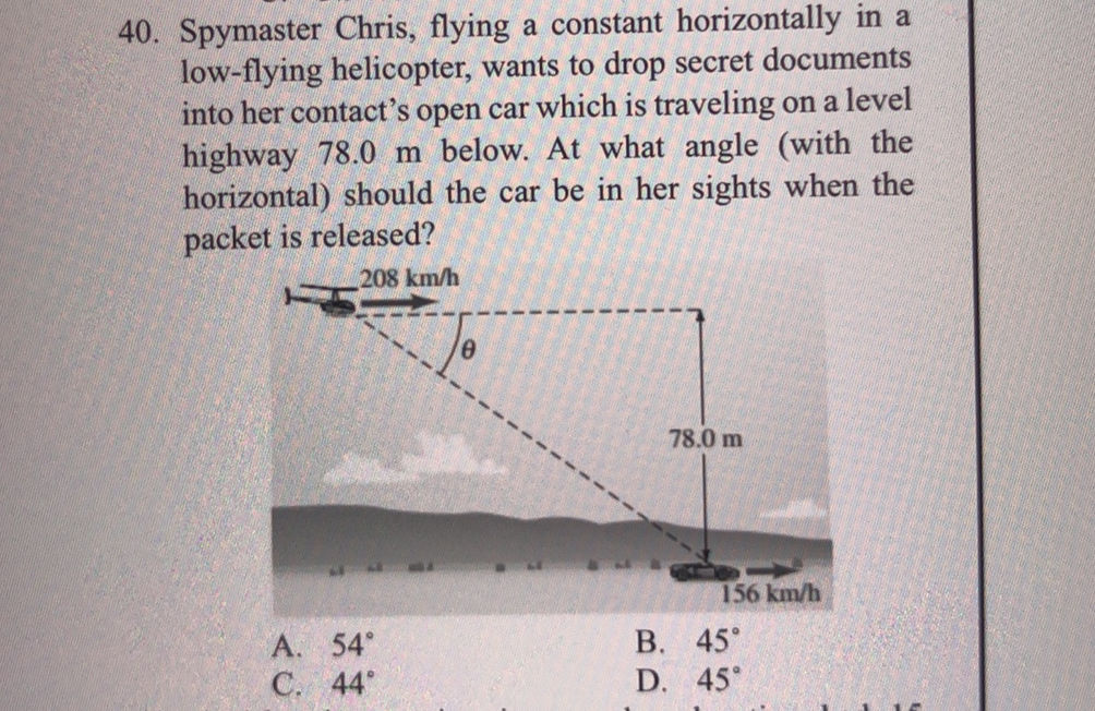 40. Spymaster Chris, flying a constant | StudyX