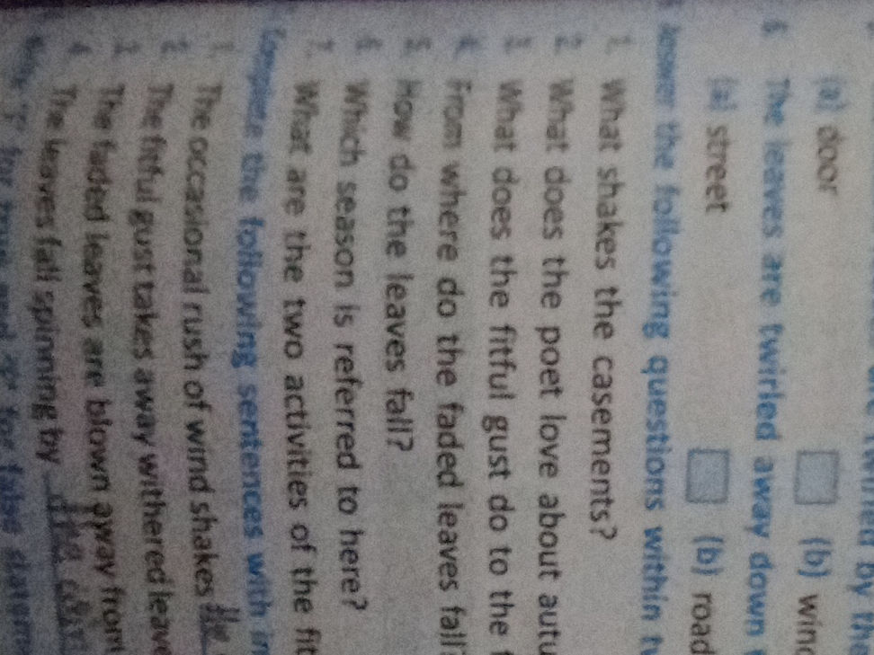 Answer the following questions within two | StudyX