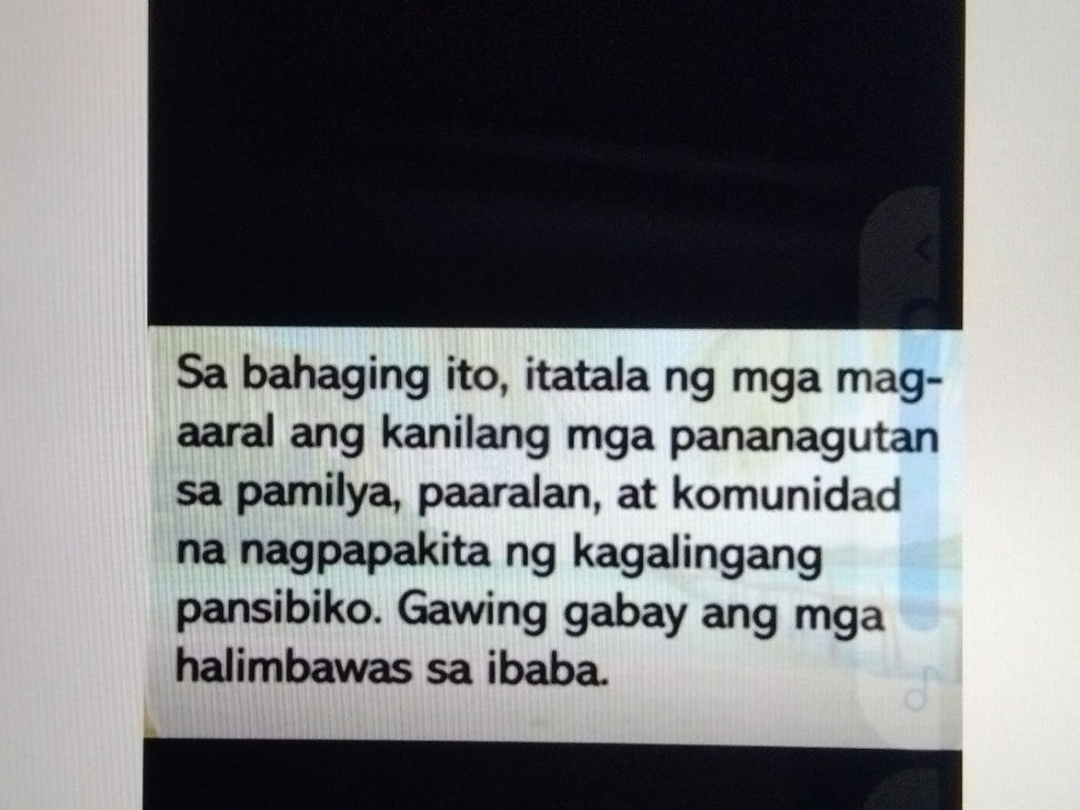 Sa bahaging ito, itatala ng mga mag-aaral | StudyX