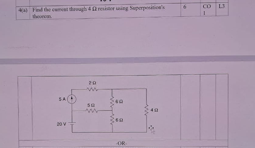 4(a) Find the current through 4 \( \) | StudyX