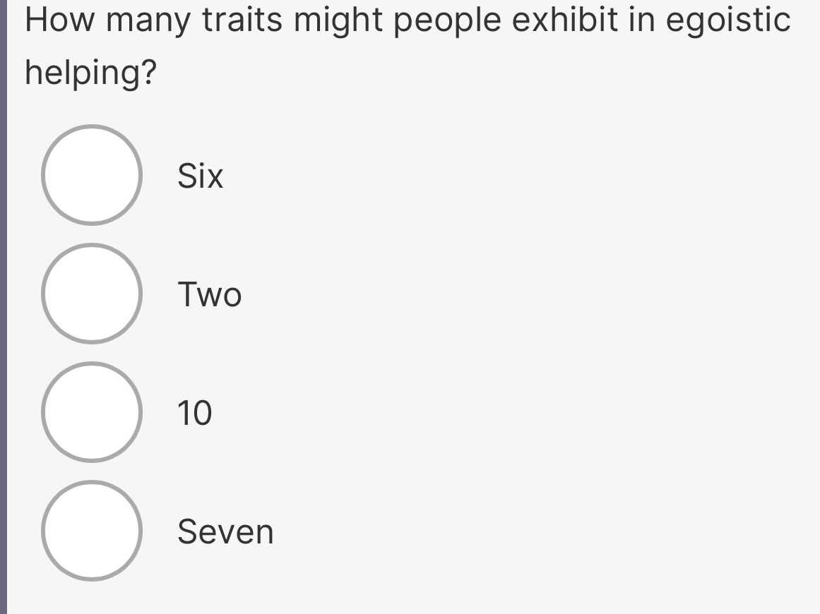 How many traits might people exhibit in | StudyX