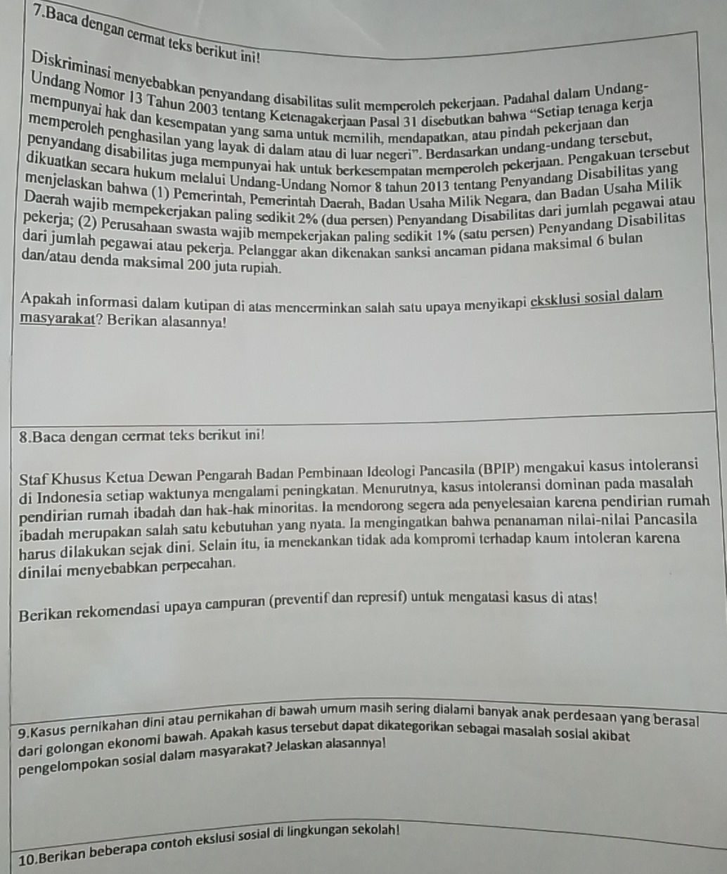 7. Baca dengan cermat teks berikut ini! | StudyX